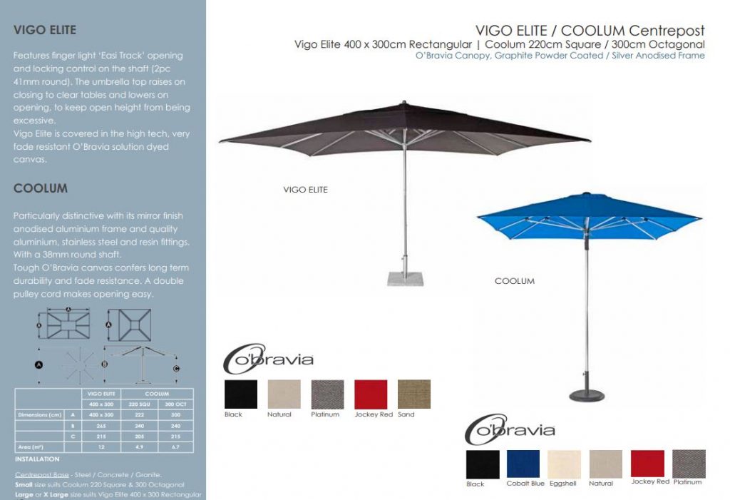 STANDARD UMBRELLA RANGE | Coastal Casual